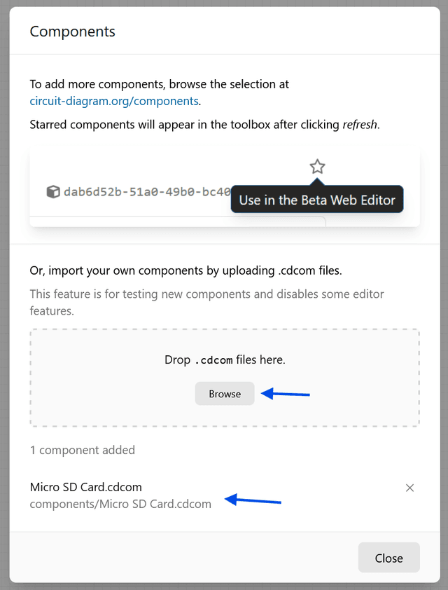 Local Components in the Beta Web Editor - News - Circuit Diagram